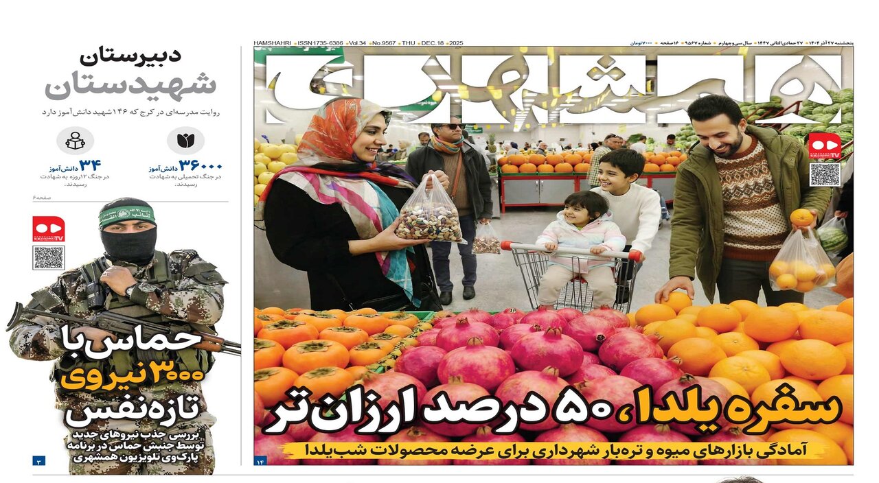 سفره یلدا ، ۵۰ درصد ارزان‌تر | آمار درد دل مردم با هوش مصنوعی - همشهری ...